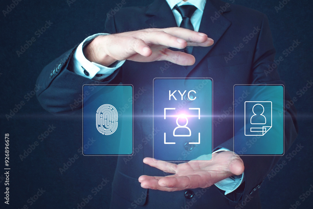 Fotografia do Stock: Interactive KYC compliance interface: A digital ...