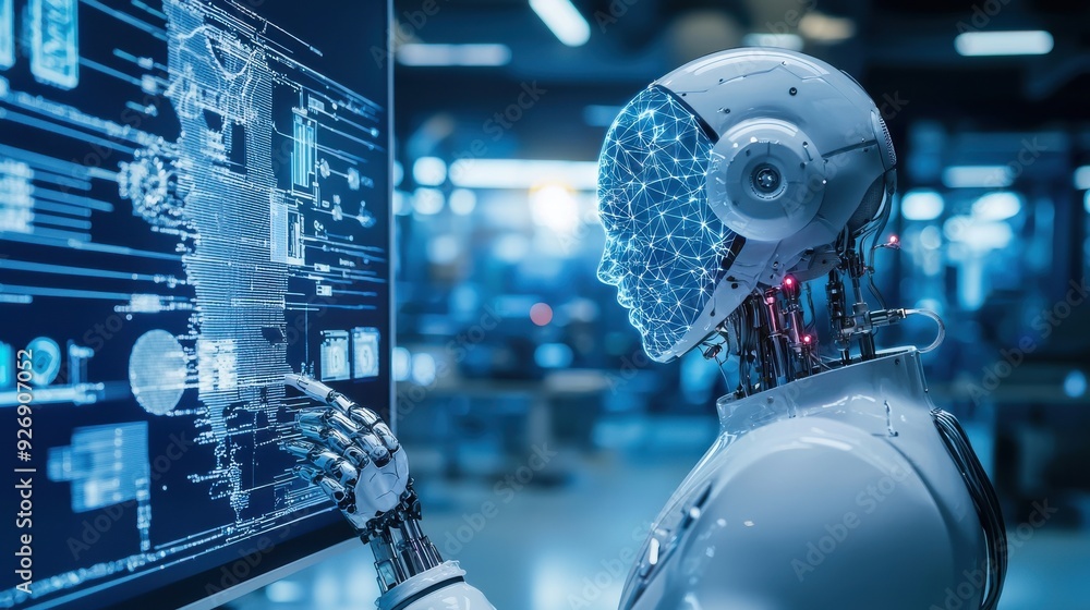 An artificial intelligence and machine learning lab where researchers ...