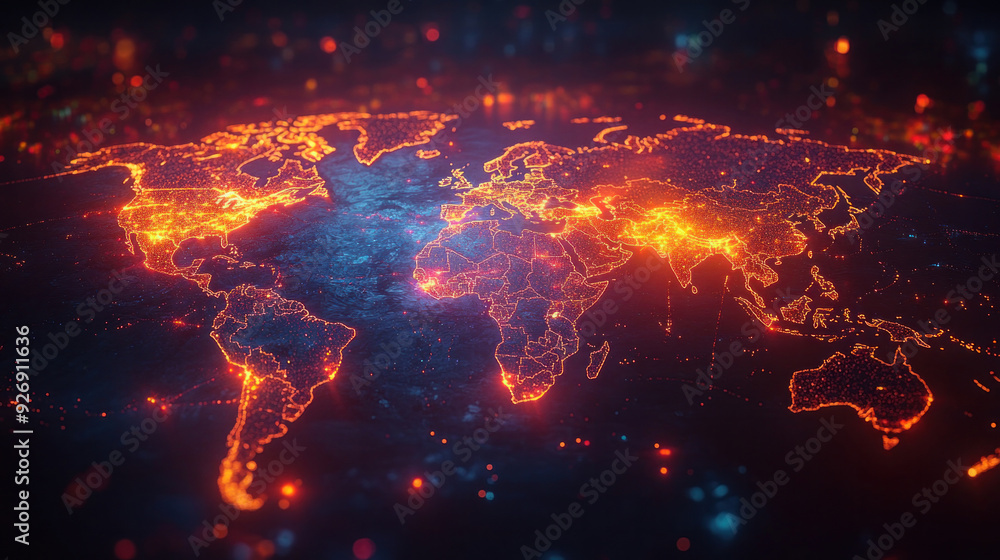 An interactive world map shows the reach of a global e-commerce brand ...