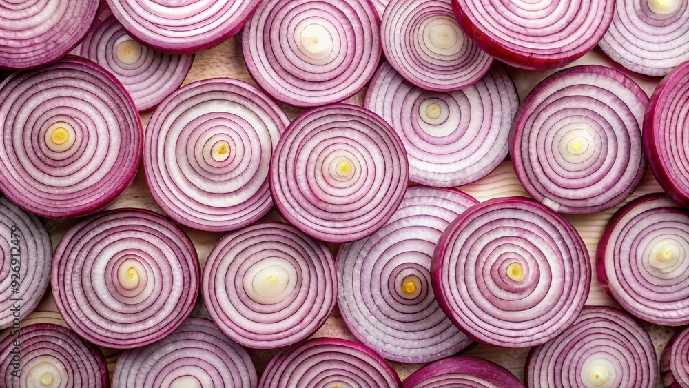 Layers of a sliced onion showing texture and details, onion, layers ...