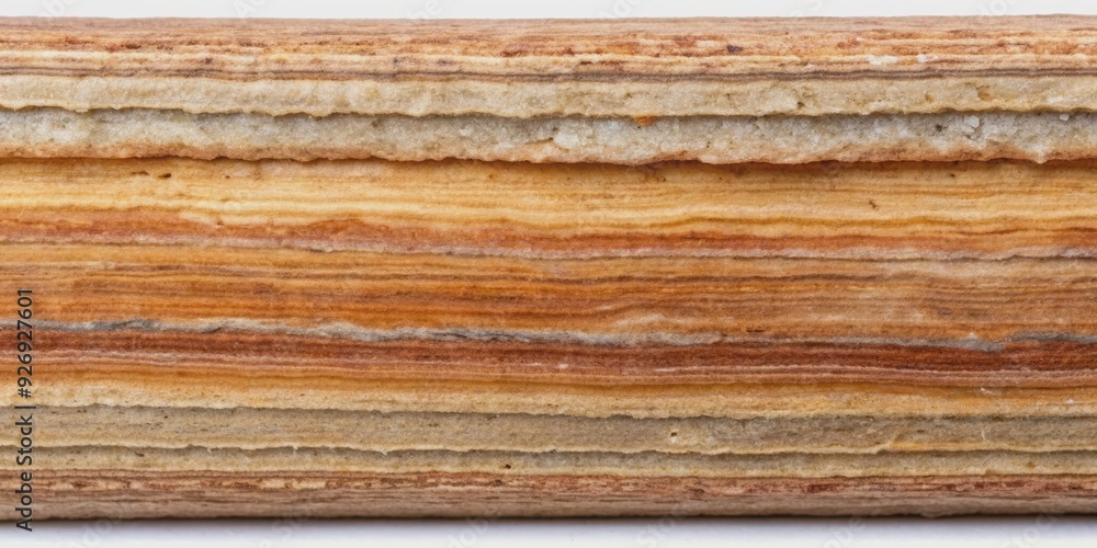 Core sample of sandstone layer from drill hole, sandstone, core sample ...
