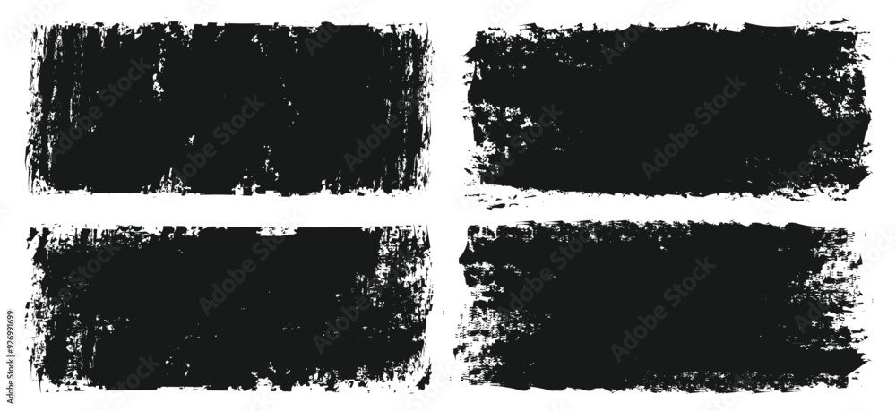 Set of grunge square template backgrounds. Grunge textures, rectangular ...