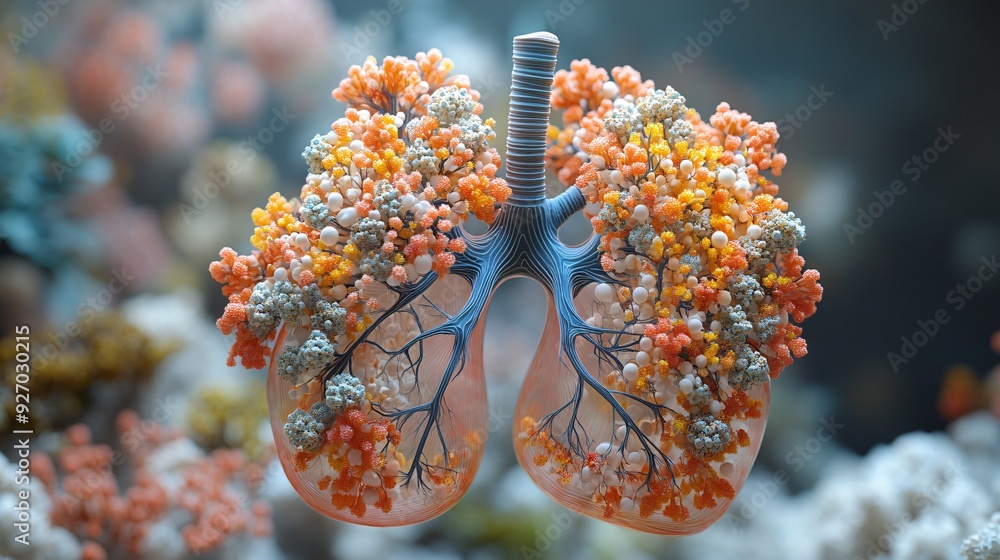 3D Lungs with Pulmonary Surfactant: A detailed model showing the role ...