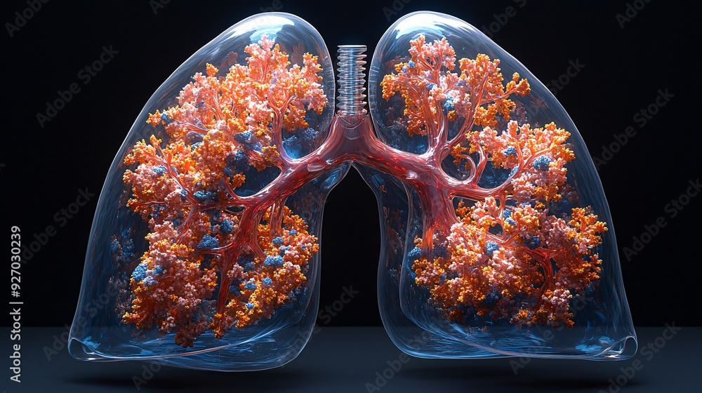 3D Lungs with Pulmonary Surfactant: A detailed model showing the role ...