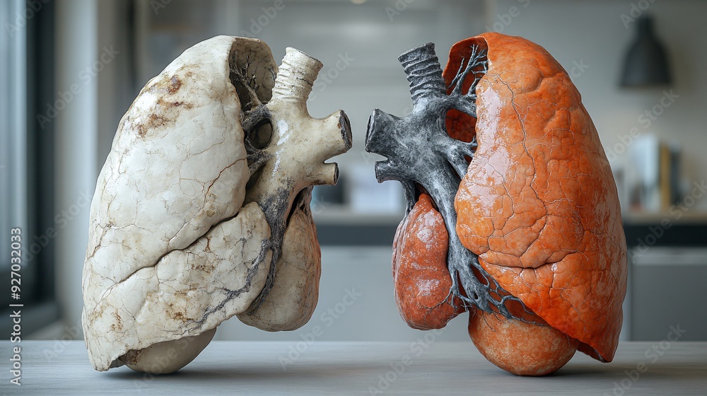 3D Lungs with Healthy vs. Smokers Comparison: A side-by-side comparison ...