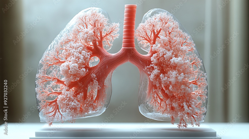 3D Human Lungs with Emphysema: A realistic model showing the effects of emphysema on lung tissue ...