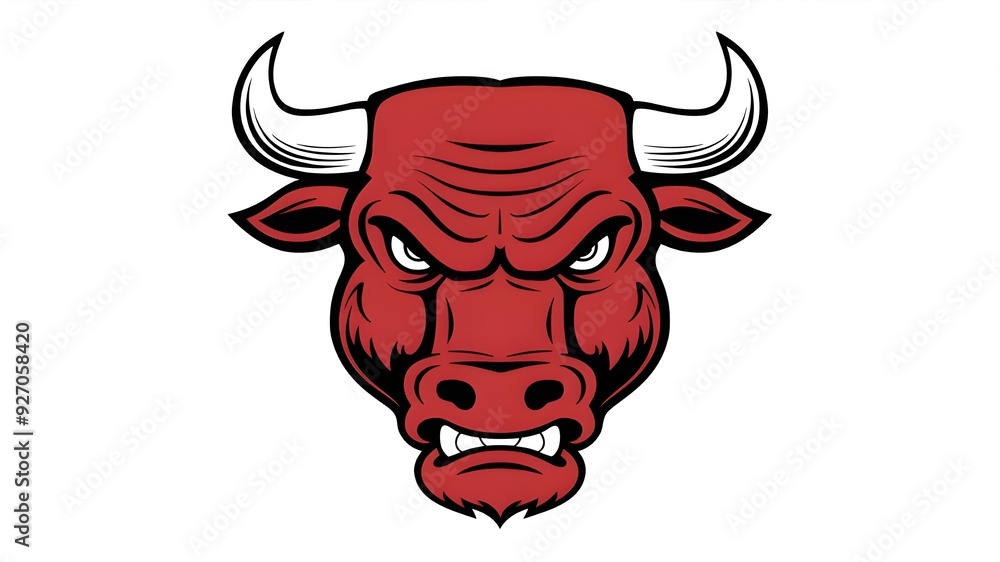 Brave cow head mascot logo design, Bull logo design, Bull mascot logo ...