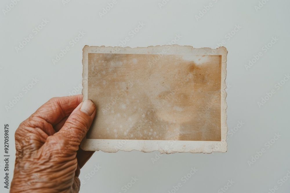 Elderly Hand Holding Vintage in Soft Focus with Memory Loss Concept ...