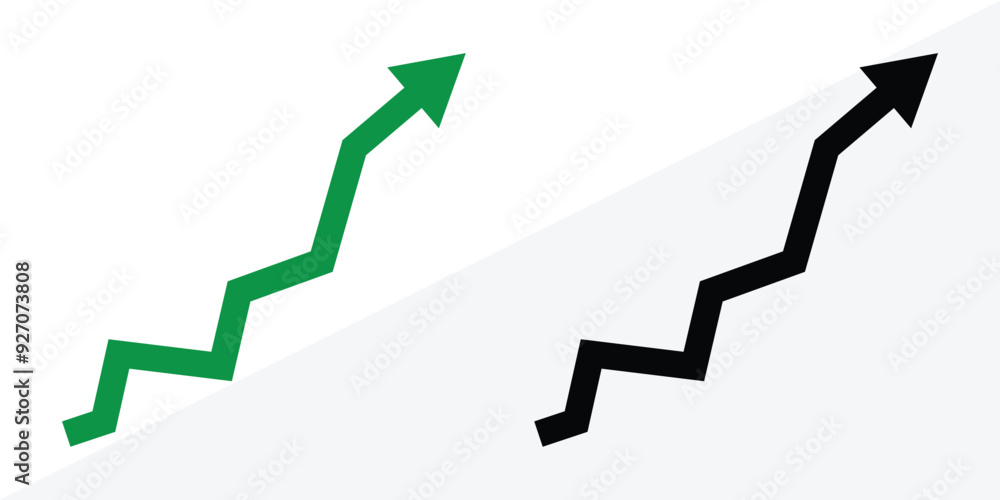 growth graph vector icons. Business chart. Financial rise up. Increase ...