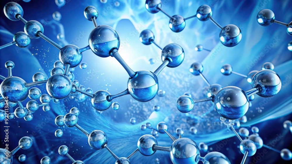 molecules of water concept background, Water, H2O, Molecules, Science ...