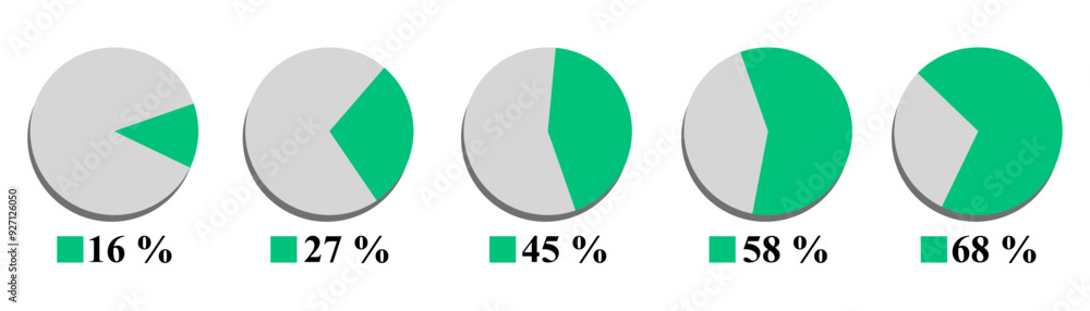 Editable pie circular circle diagram infographics collection Charts ...