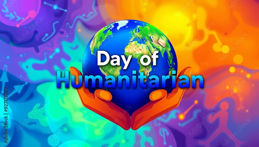 Impactful Background Design with "Day of Humanitarian" and Significant ...
