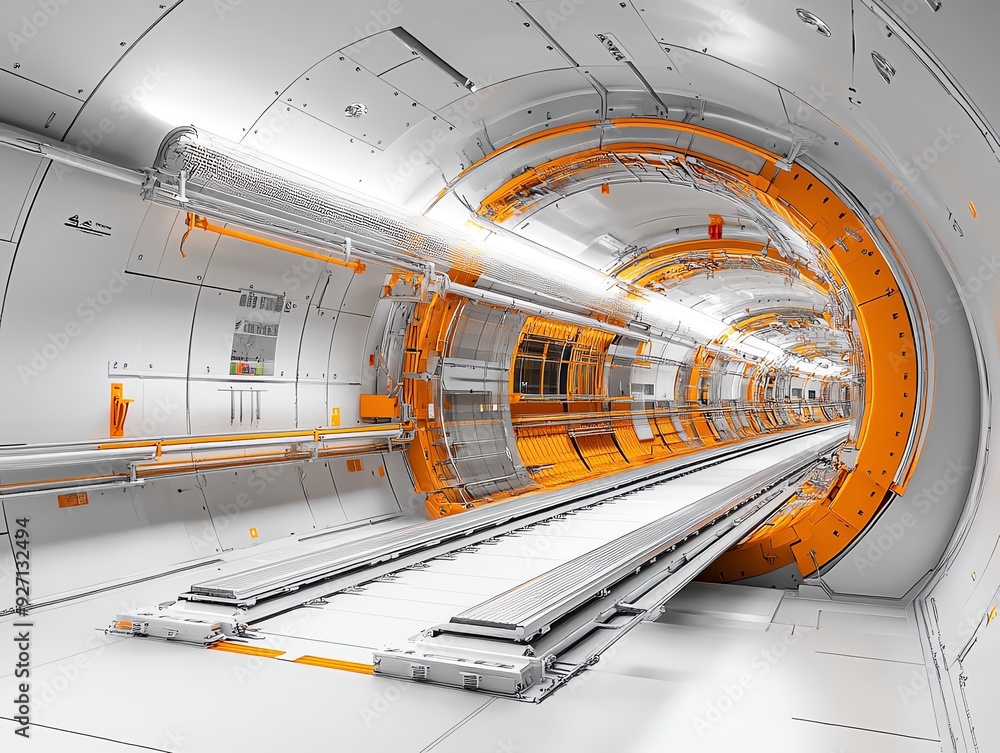 Schematic of an underground metro system, highlighting the patterned ...