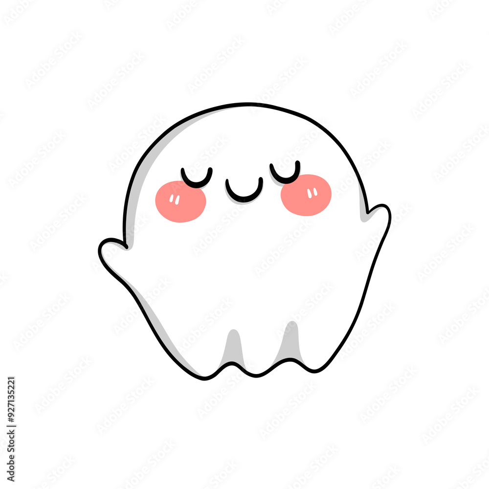 A white ghost with scarlet cheeks drifting across space. A sweet ...