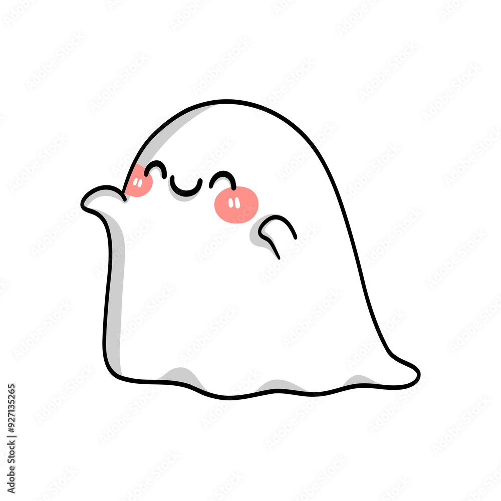 A white ghost with scarlet cheeks drifting across space. A sweet ...