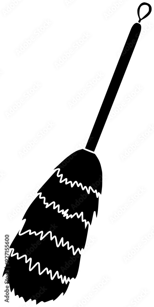 duster illustration cleaner silhouette housekeeping logo maid icon ...