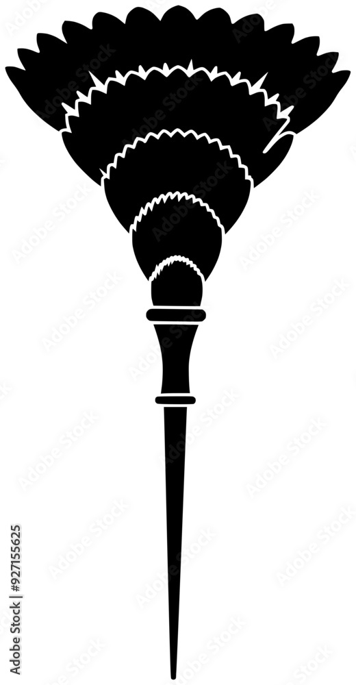 duster illustration cleaner silhouette housekeeping logo maid icon ...