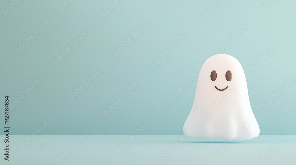 cute ghost character with a friendly face and a playful demeanor ...