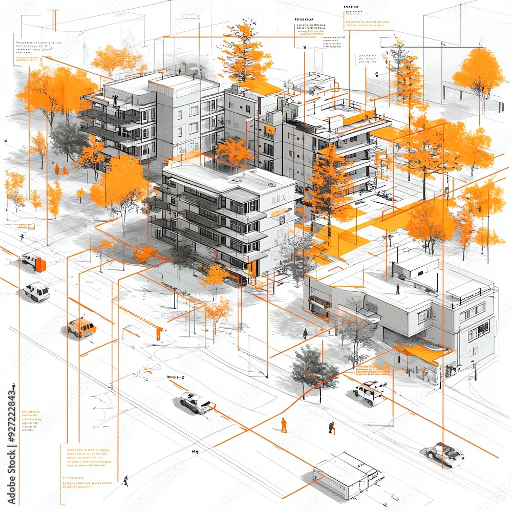 Schematic of an emergency evacuation route assembly, illustrating the ...