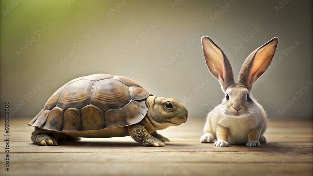 Slow and steady wins the race concept of the tortoise and the hare ...