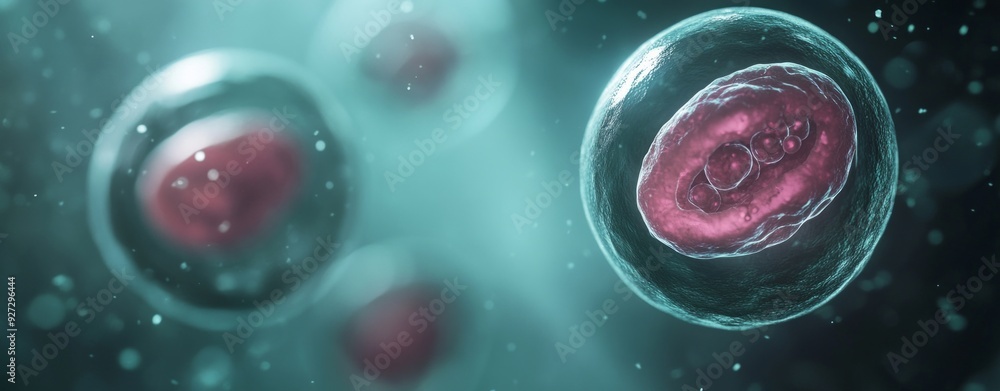 An image of the early stages of embryo development under a microscope ...