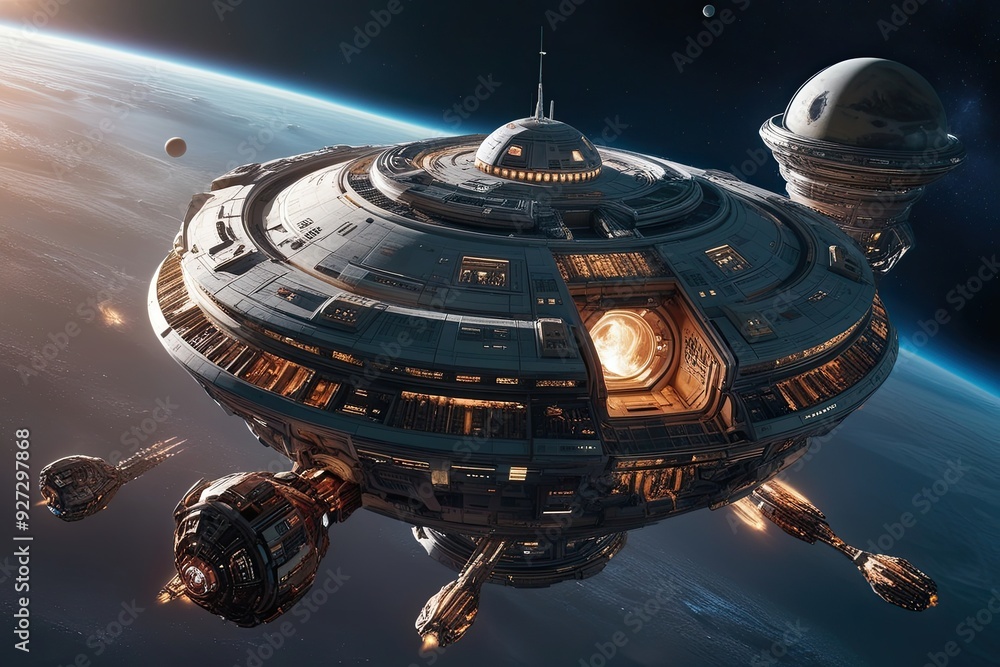 Hyper-Detailed 3D Visualization of a Futuristic Space Colony with ...