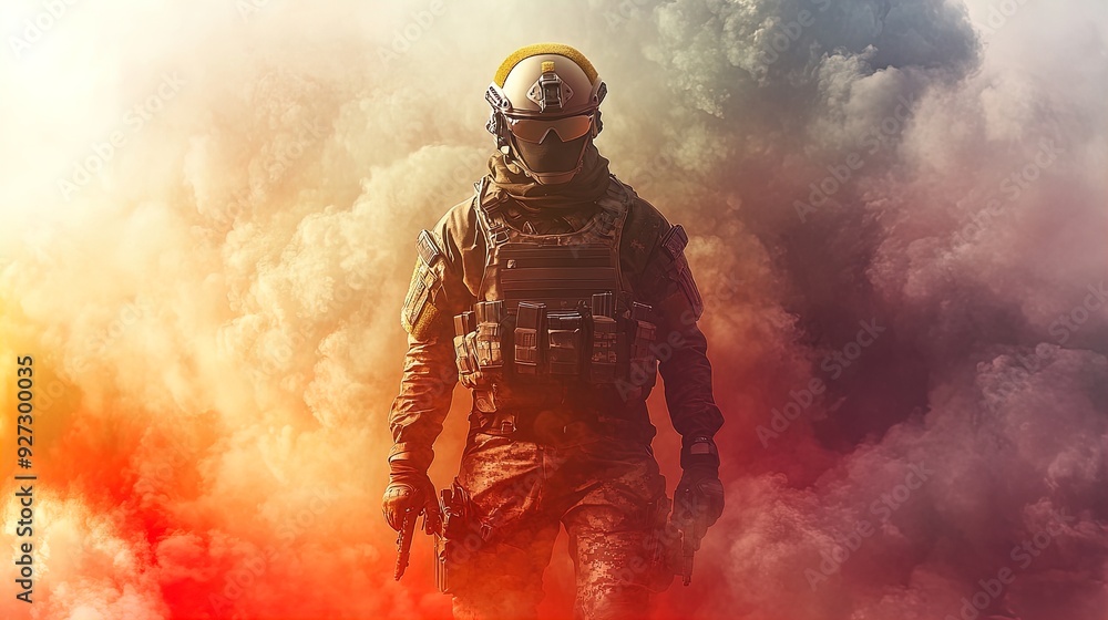 Modern-Day Warrior: A Stunning Poster for Sports Interiors, Capturing ...