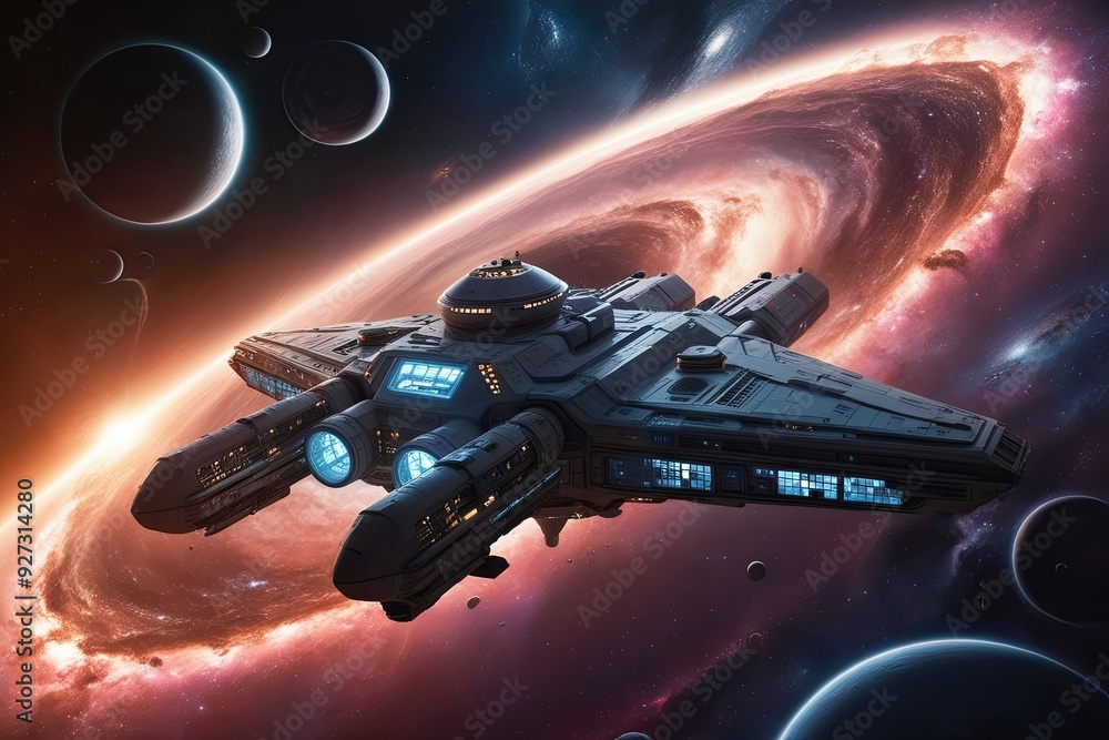 Stunning 3D Animation of Cosmic Phenomenon with Futuristic Explorer ...