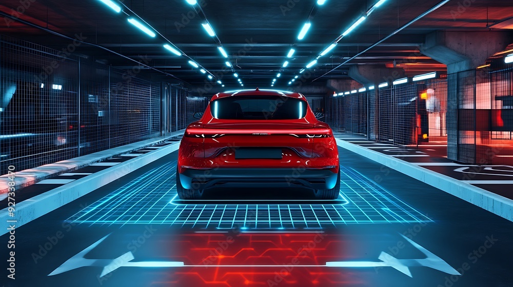 High-tech smart parking system with AI-guided parking and augmented ...