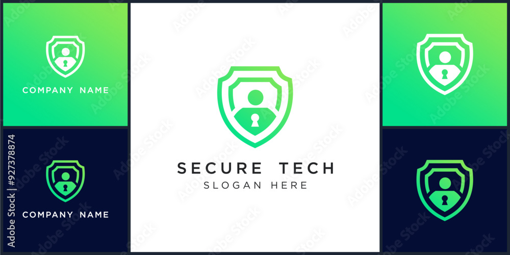 Vector of secure tech logo dan icon design template, can be used in ...