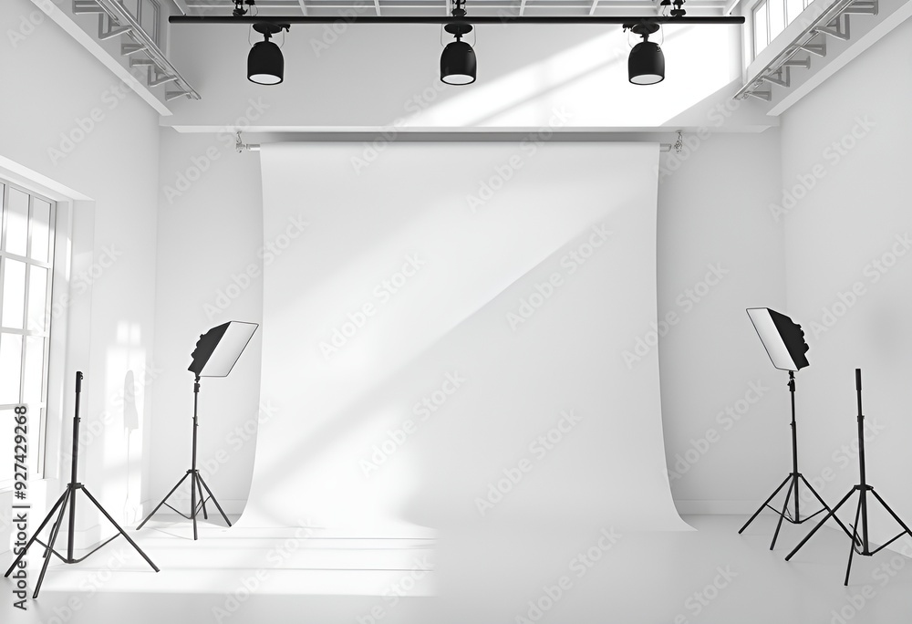 Contemporary Mock Design for a Bright Studio Portfolio Stock Photo ...