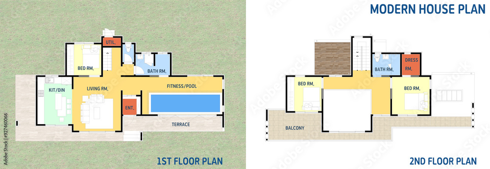 illustration of an background, 2d floor plan layout illustration of an ...