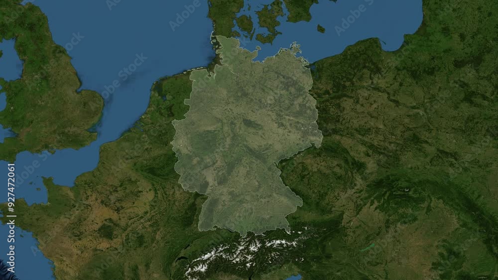 Zoom from Earth to Germany. (Highlighted) World map province animation ...