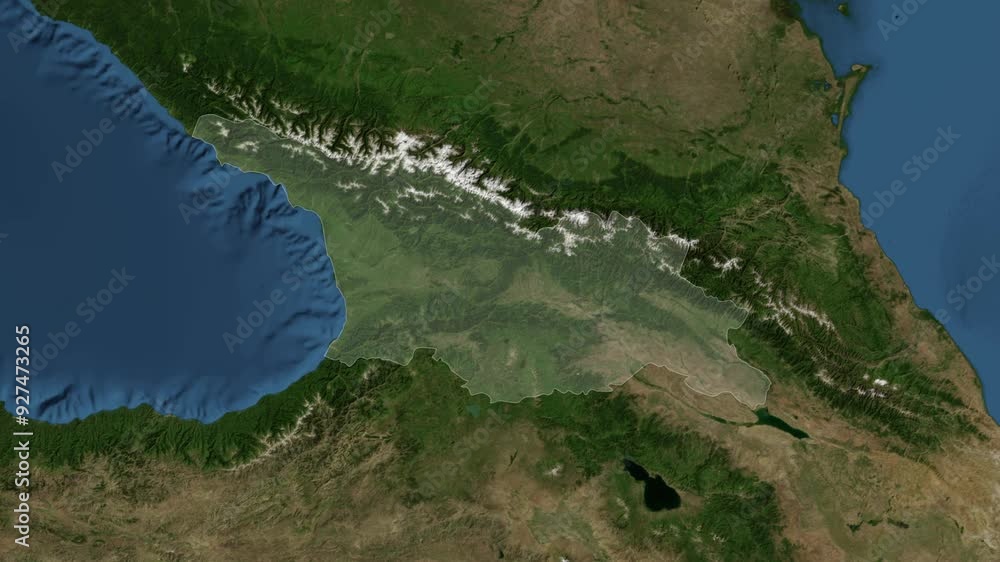 Zoom from Earth to Georgia. (Highlighted) World map province animation ...