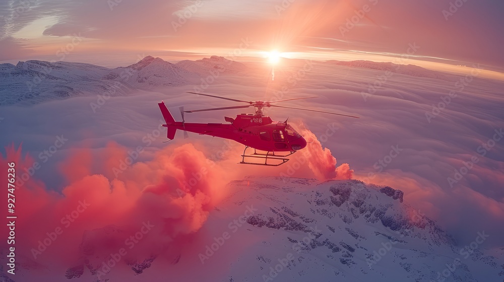 The desperate SOS signal from an alpinist is met with the hopeful sight ...