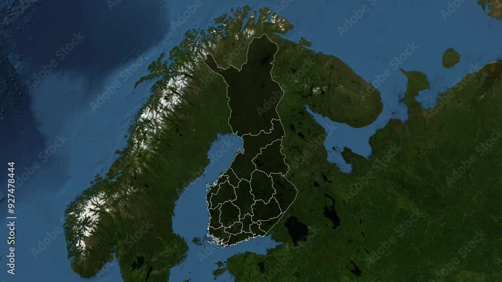 Zoom from Earth to Finland. (with Provinces) World map province ...