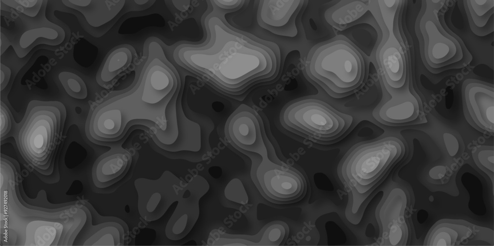 3d Stylized Topographic Contour Map Abstract Lines Or Wavy Backdrop Background Geography