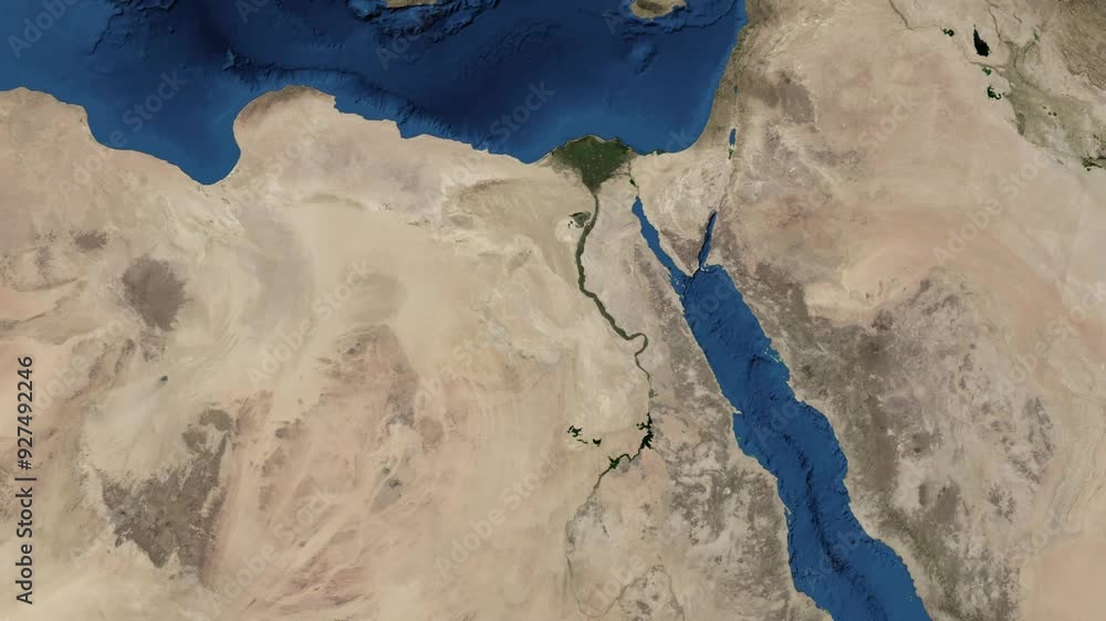 Zoom from Earth to Egypt. (No Border) World map province animation with ...