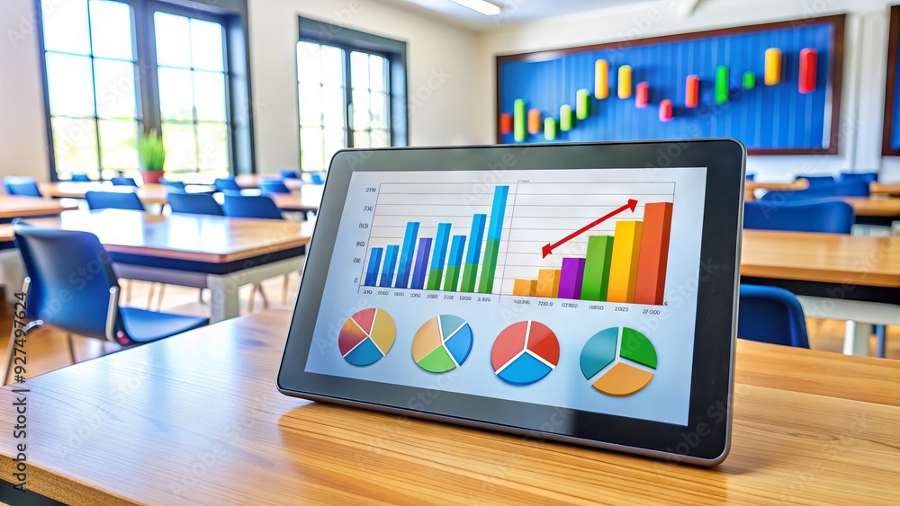 Colorful dashboard displays student performance metrics and learning ...