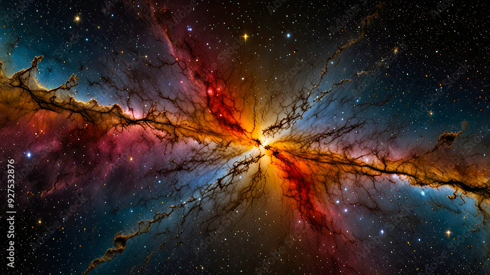 Hertzsprung Russell Diagram Showing a Vibrant Deep Space Nebula With Intricate Colors and Cosmic ...