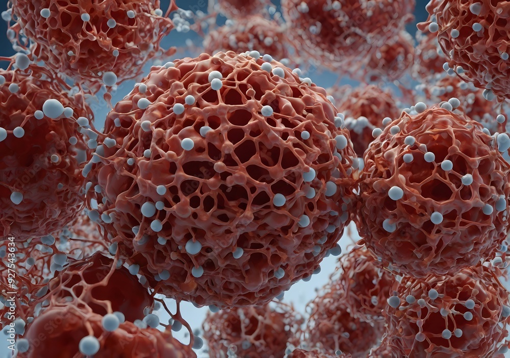 A detailed molecular model of hemoglobin within an erythrocyte ...