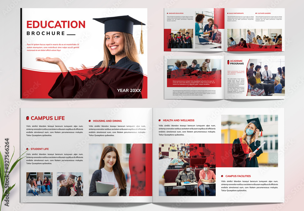 Education Brochure Layout Stock Template | Adobe Stock