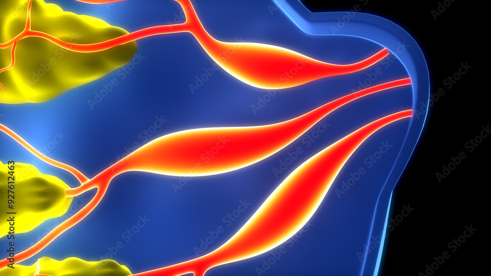 Female Internal Organs Mammary Glands Anatomy Stock Illustration ...