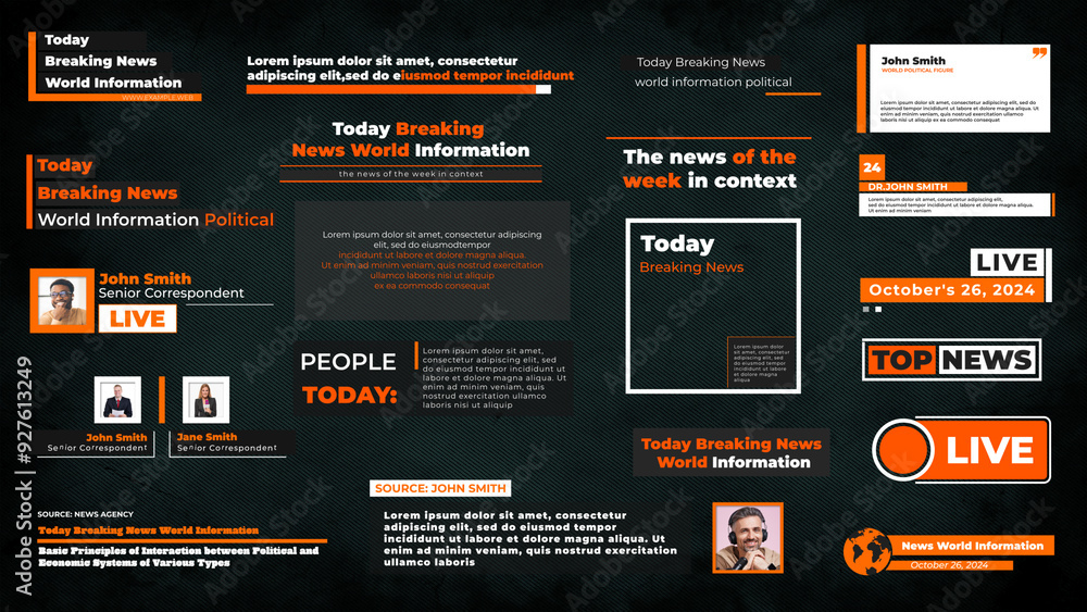 This project contains creatively text animated news titles and lower ...