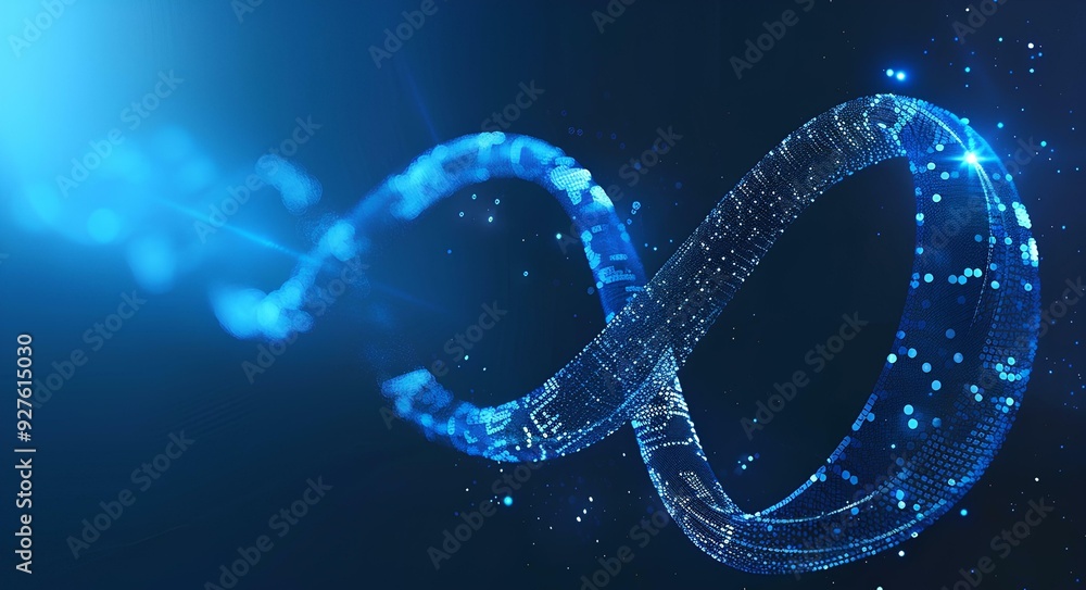 Eervisor of data visualization, infinity symbol made from dots and ...