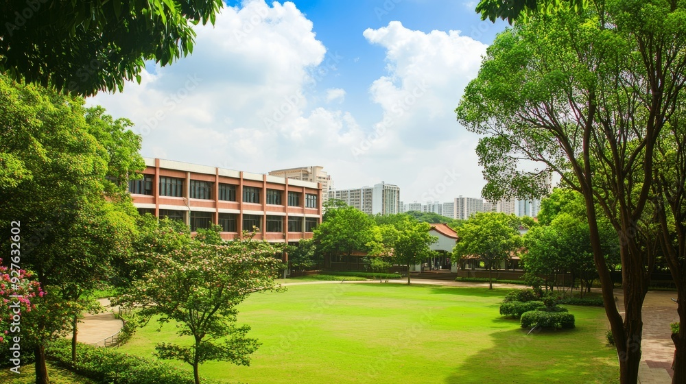 Campus, new semester, beautiful campus, campus environment, full of ...