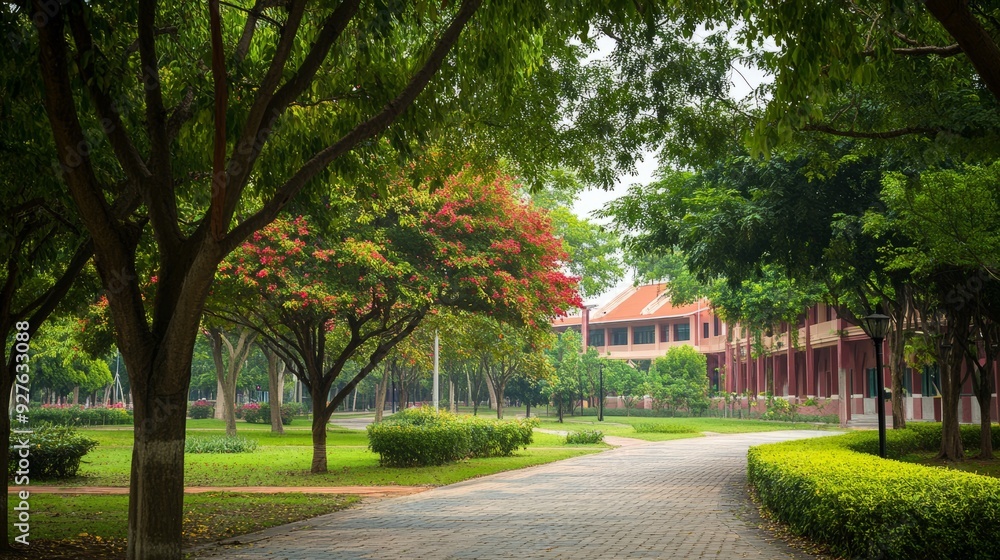 Campus, new semester, beautiful campus, campus environment, full of ...