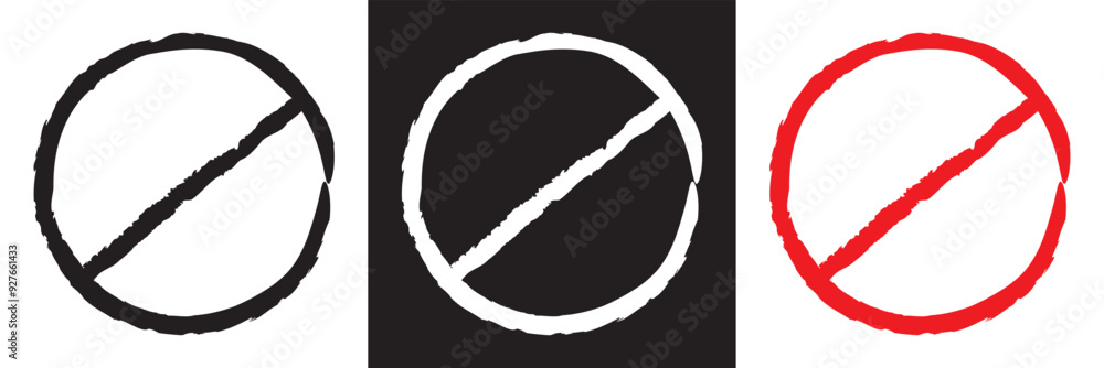 Forbidden sign in red white and black ink stamp. Forbidden empty ...