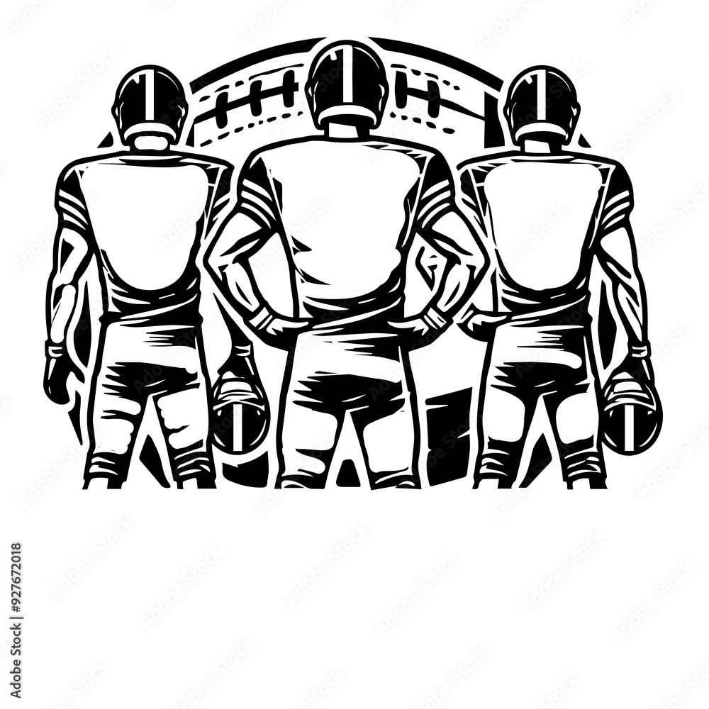 Football three players Svg png, custom football png, football designs ...