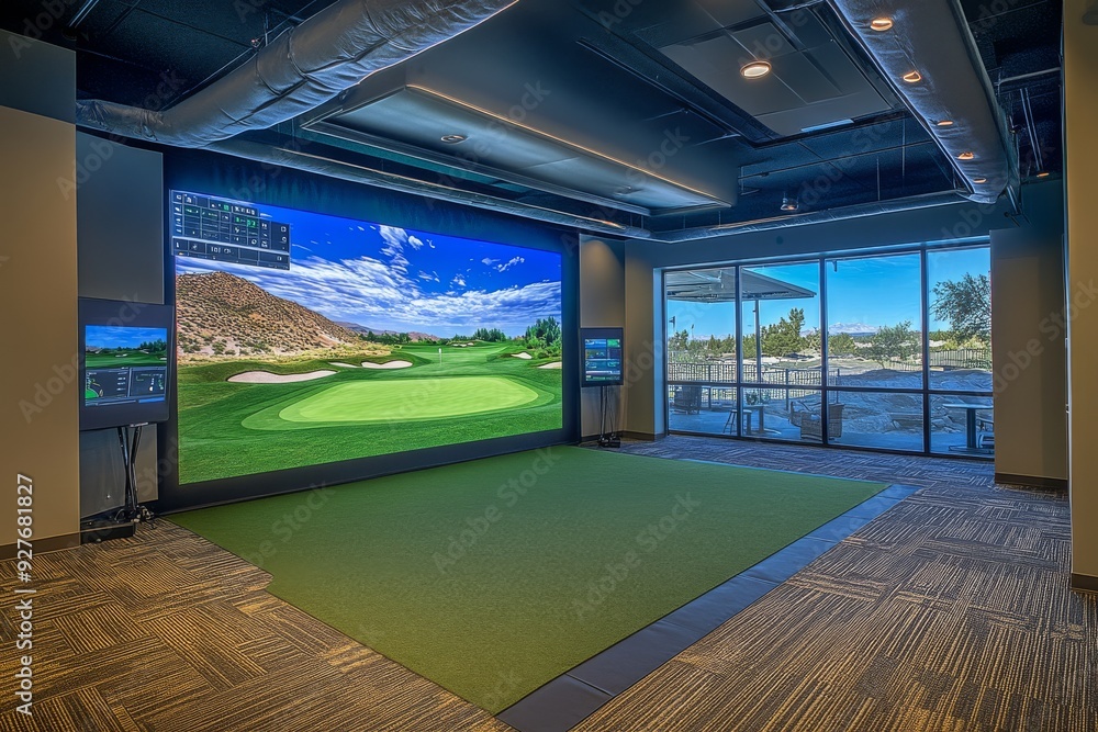 Experience a state-of-the-art indoor golf simulator for year-round ...